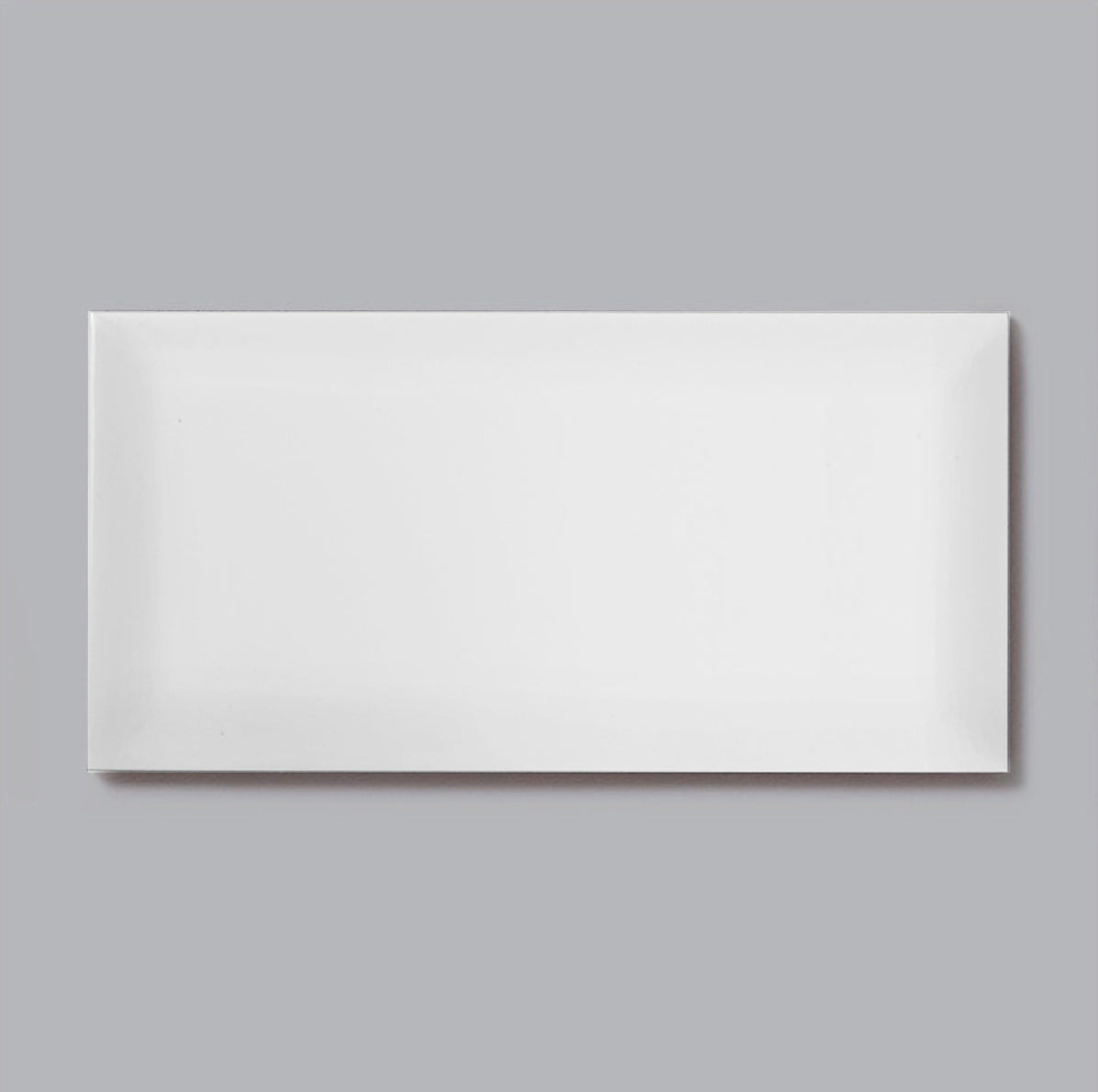 Metro White Matt Bevelled Brick wall tile 10x20cm — Tile.co.uk