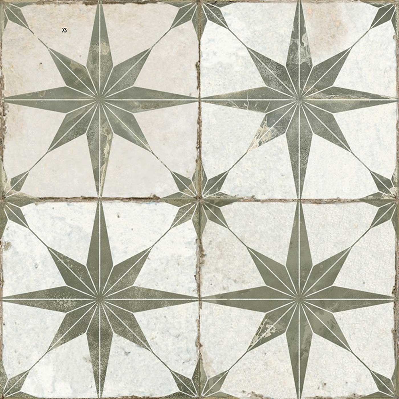 Star Sage Patterned floor tile | 45x45cm | Peronda — Tile.co.uk