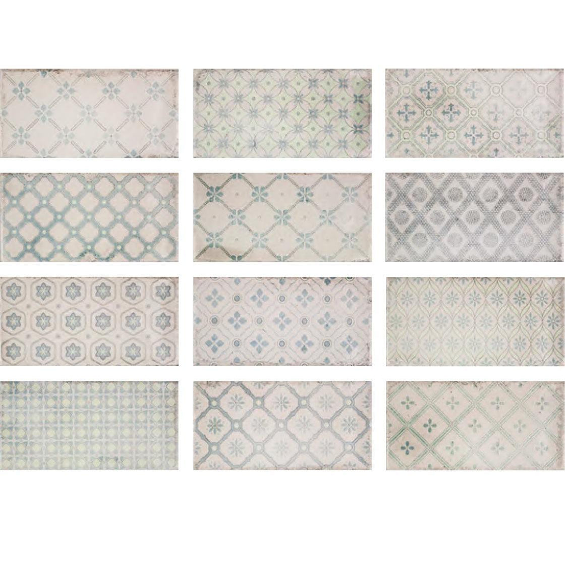 Vita Natura Decor Brick Tile by Fabresa | 10x20cm ceramic wall tile ...